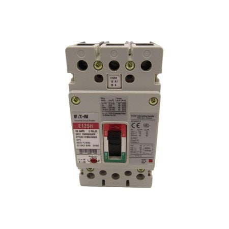 Eaton Molded Case Breakers MCCBs EGH 3P 20A 415V 50/60Hz 3Ph EG Frame EGH3020AFG | Zoro
